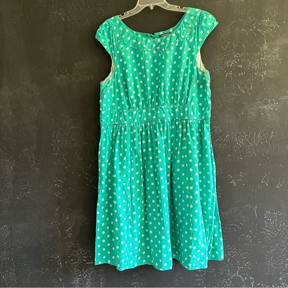Emily and Fin | Dresses | Emily And Fin Teal Polka Dot Dress 2x | Poshmark